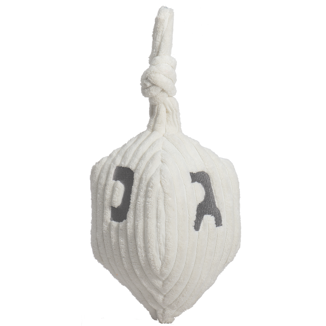 HuggleHound Holiday 2025 Dreidel Plush Dog Toy, Large – White Dog Bone