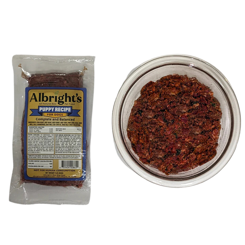 Albright's Raw Frozen Dog Food Chubs