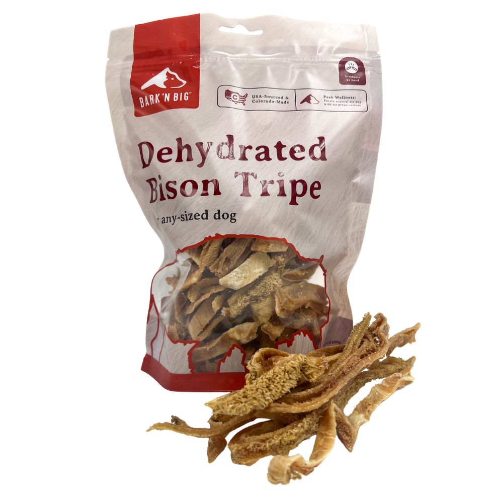 BarkNBig Bison Tripe Treats For Dogs, 10oz – White Dog Bone