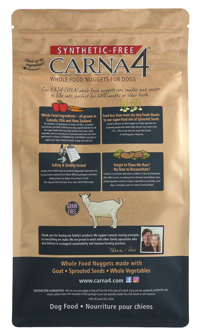 Carna4 All Life Stages Easy Chew Goat Formula Dry Dog Food