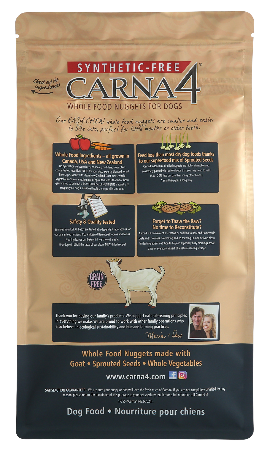 Carna4 All Life Stages Easy Chew Goat Formula Dry Dog Food