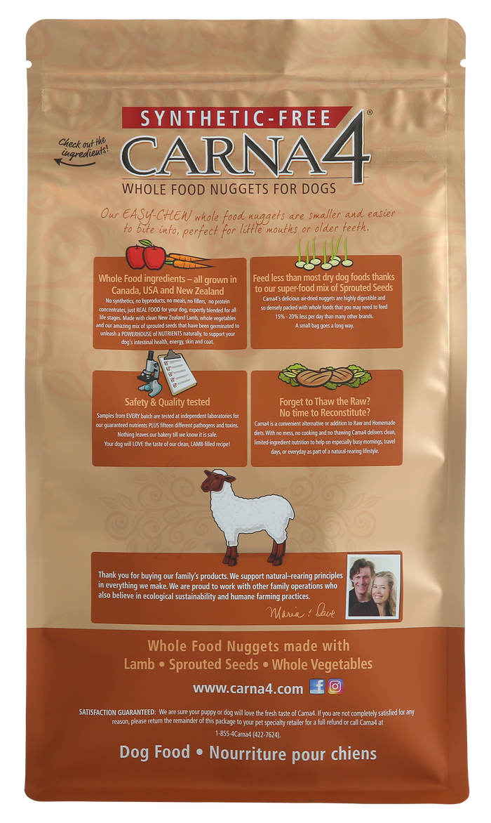 Carna4 All Life Stages Easy Chew Lamb Formula Dry Dog Food