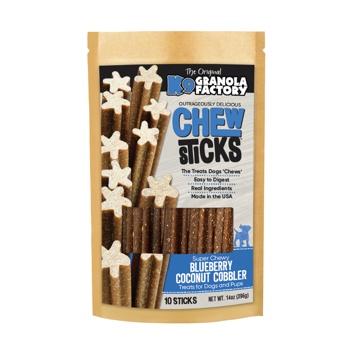 K9 Granola Factory Chew Sticks Dog Treats, Blueberry Coconut Cobbler ...