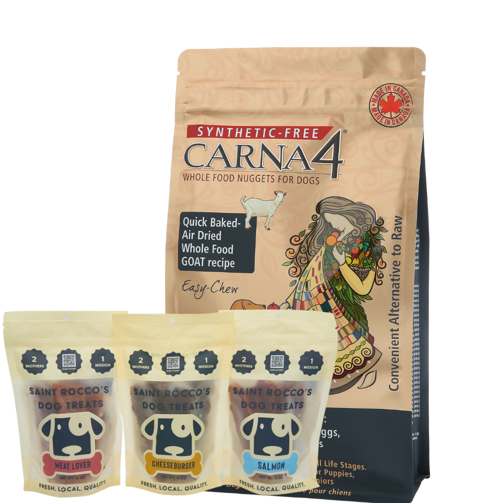 Carna4 All Life Stages Easy Chew Goat Formula Dry Dog Food + Saint Roc ...