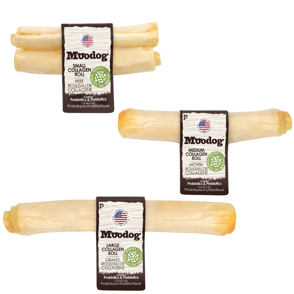Palz&Co Moodog Beef Corium Collagen Roll Dog Treat, Probiotics & Prebi ...