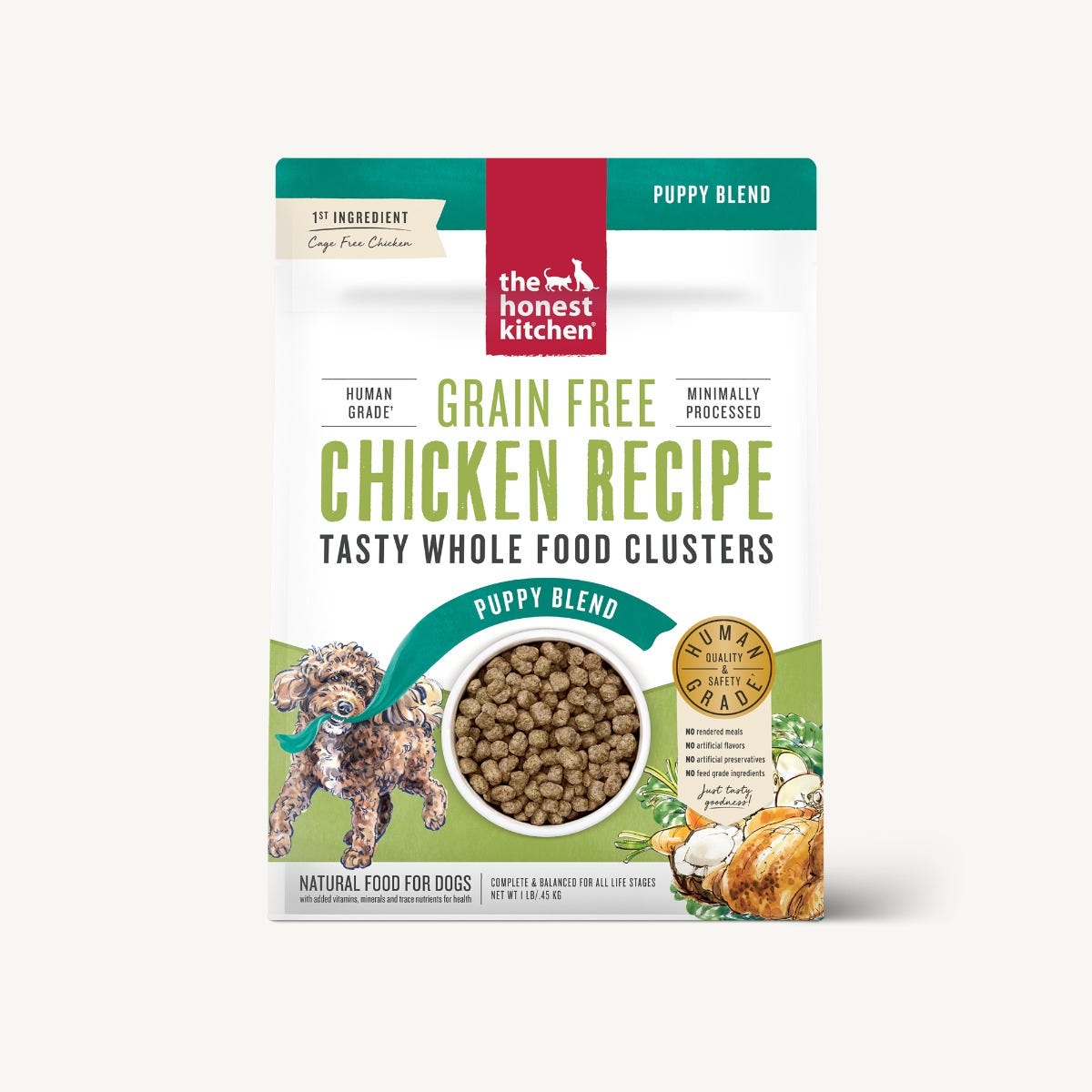 The Honest Kitchen Whole Food Clusters Puppy Grain Free Chicken Recipe ...
